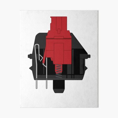 "Mechanical Keyboard Diagram - Cherry MX Red Switch" Art Board Print ...