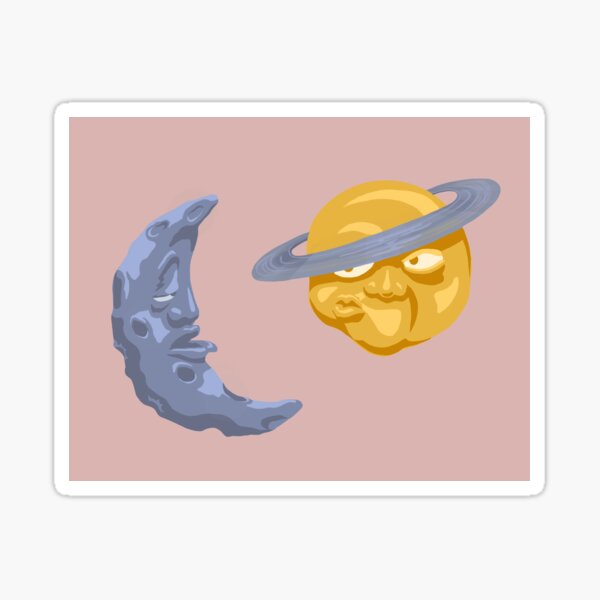 "Moonmen" Sticker for Sale by Masoha | Redbubble