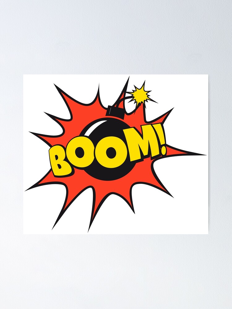 "Boom Bomb HQ Cartoon Illustration Cool doodle " Poster for Sale by ...