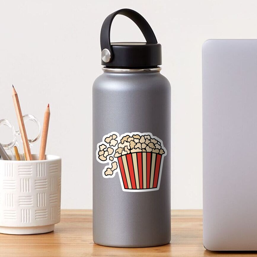 "Popcorn Illustration Cartoon Doodle Design Tumblr Cute" Sticker for ...