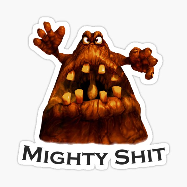 "Mighty shit emoji" Sticker by Pam069 | Redbubble