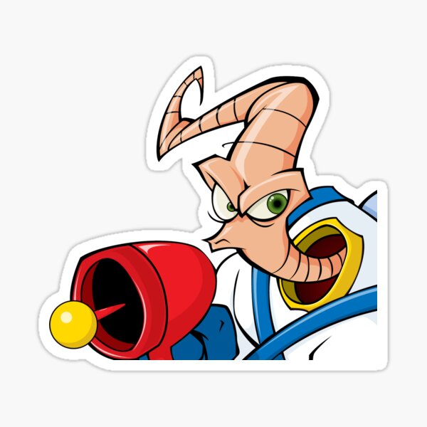 Earthworm Jim Stickers | Redbubble