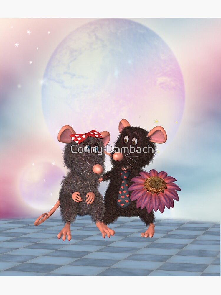 "Rats in Love" Sticker by conny66 | Redbubble
