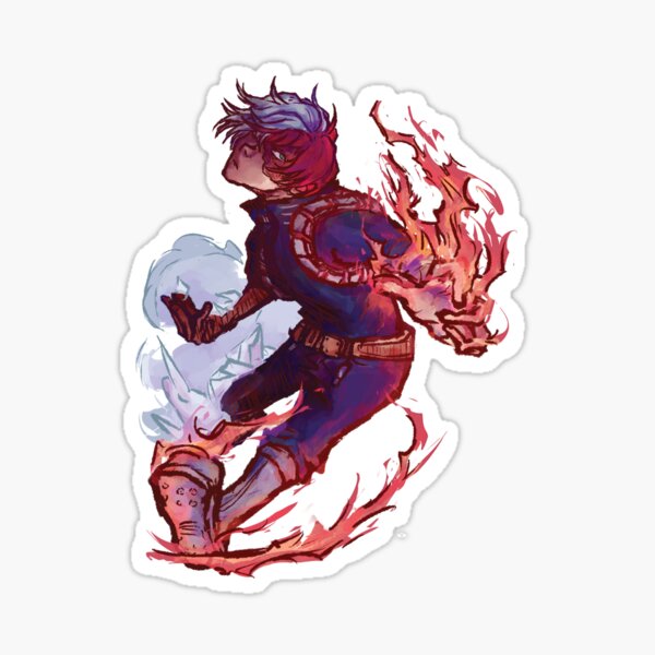 "Todoroki sticker" Sticker by -shibasquish | Redbubble