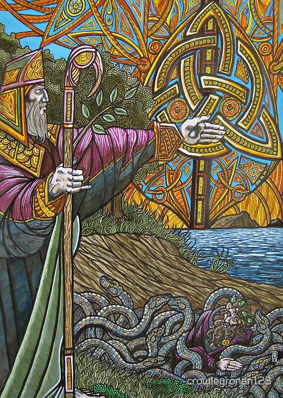 "Saint Patrick banishes the snakes from Ireland" by Ronan Crowley ...