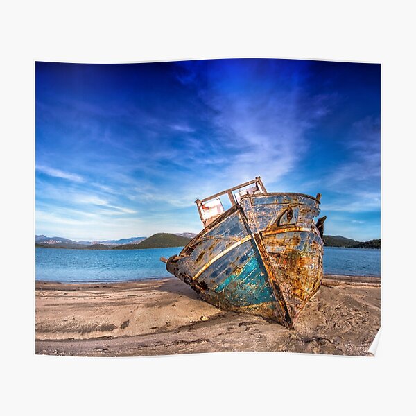 "Washed Up Boat" Poster by christineiris | Redbubble
