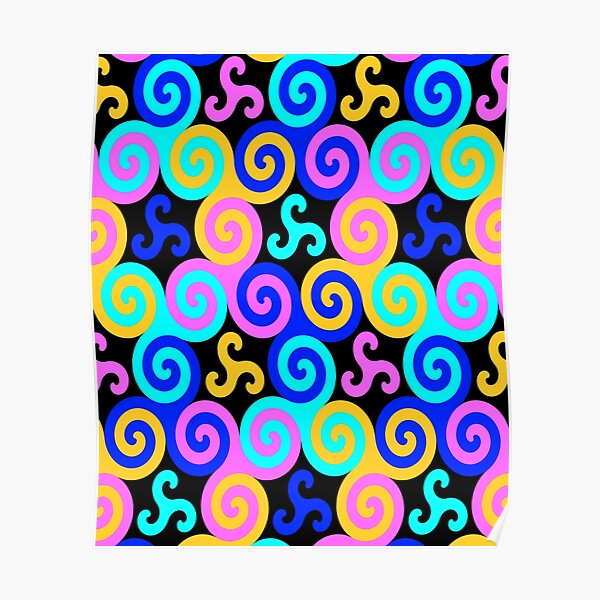 "Triskele Pattern Triskelion Archimedean Spiral" Poster by VikingRunes ...