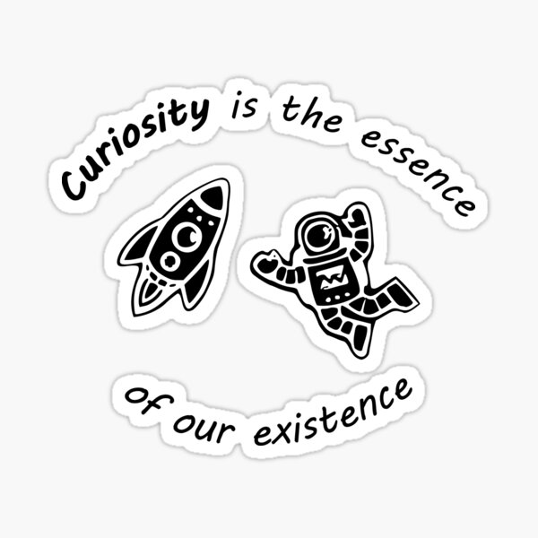 "Rocket with astronaut curiosity" Sticker for Sale by TShirtsByMs ...
