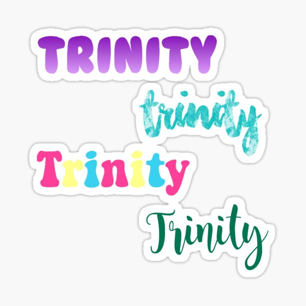 "trinity name sticker set" Sticker for Sale by twinitiee | Redbubble