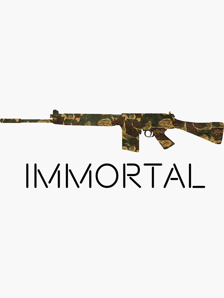 "Immortal Rhodesian FAL" Sticker for Sale by LuminaryPhi | Redbubble