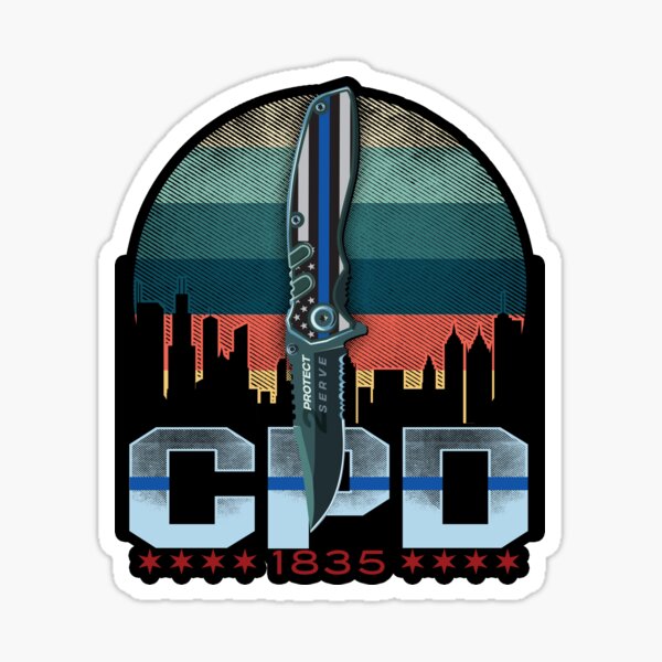 "Chicago Police Officer Gifts Tactical EDC Knife CPD" Sticker by ...