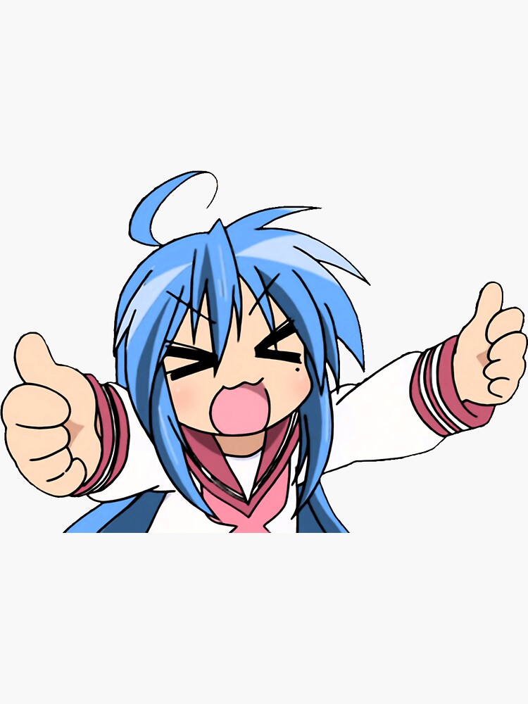 "Thumbs-up Konata" Sticker for Sale by ryanblais42 | Redbubble