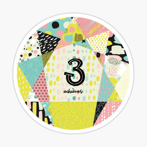 "Enneagram 3 - Achiever" Sticker by kkrahn7 | Redbubble