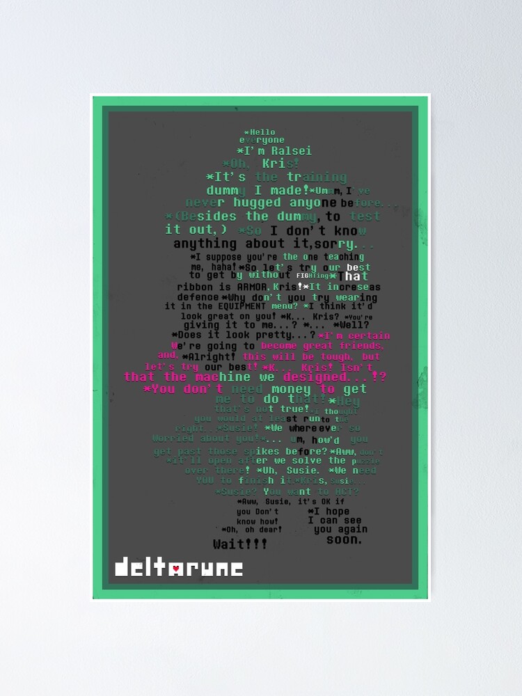 "Ralsei quotes" Poster for Sale by 0l-Fox-l0 | Redbubble