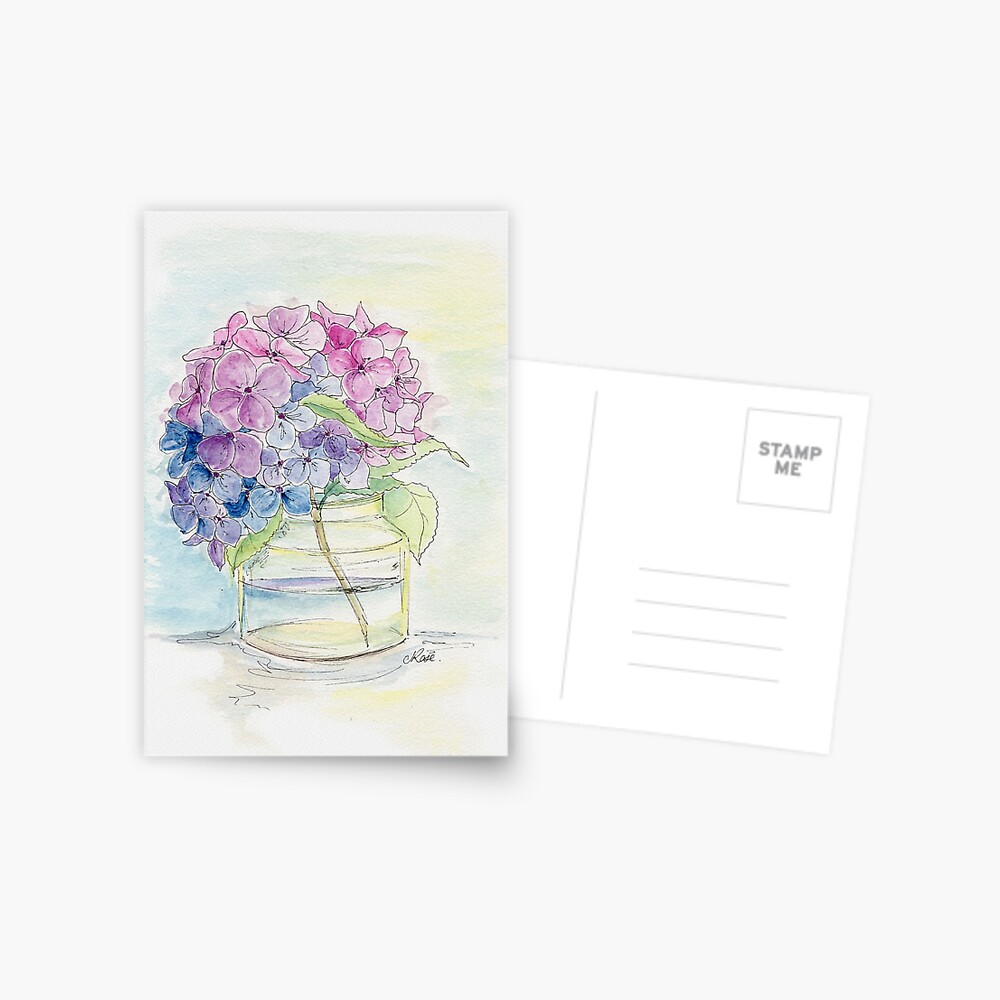"Hydrangea, Still Life" Postcard for Sale by JRoseDesign | Redbubble