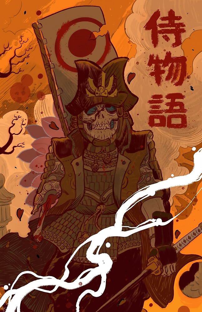 "Skeleton Samurai" by Devin Kraft | Redbubble