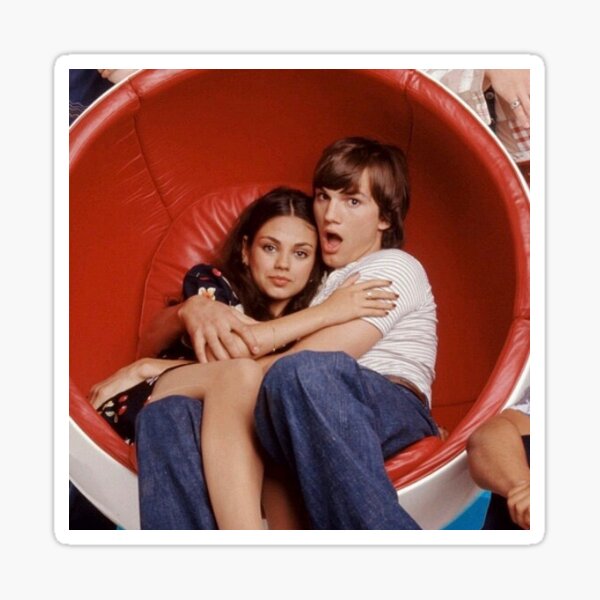 That 70s Show Jackie Burkhart And Michael Kelso Mila Kunis And Ashton Kutcher Sticker For