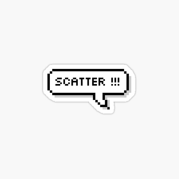 "SCATTER" Sticker for Sale by hpinkala | Redbubble