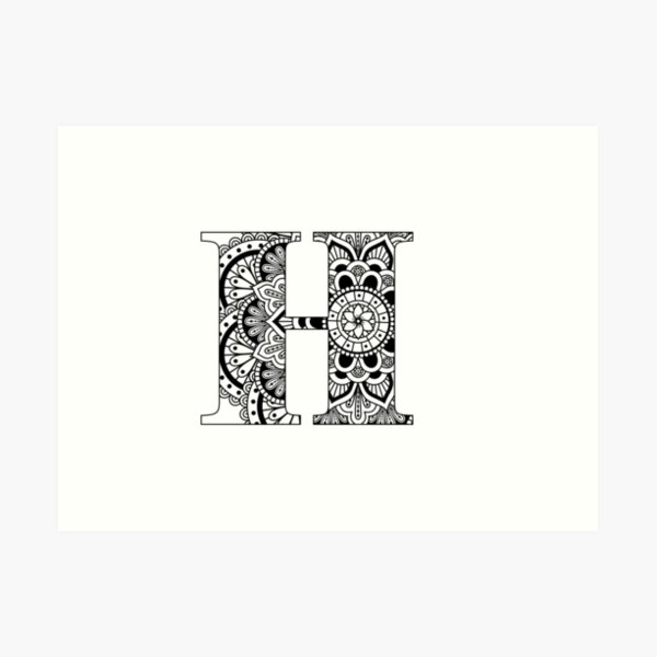 "Mandala Letter H" Art Print for Sale by RenaissanceChik | Redbubble