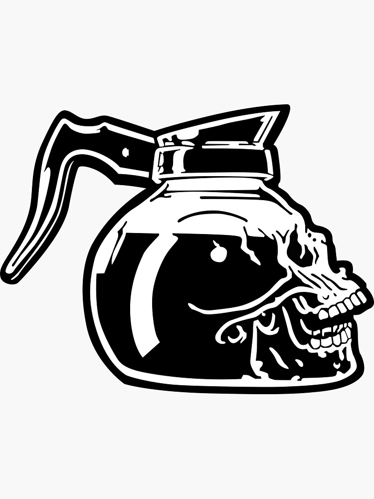 "COFFEE SKULL" Sticker for Sale by EvanTapper | Redbubble