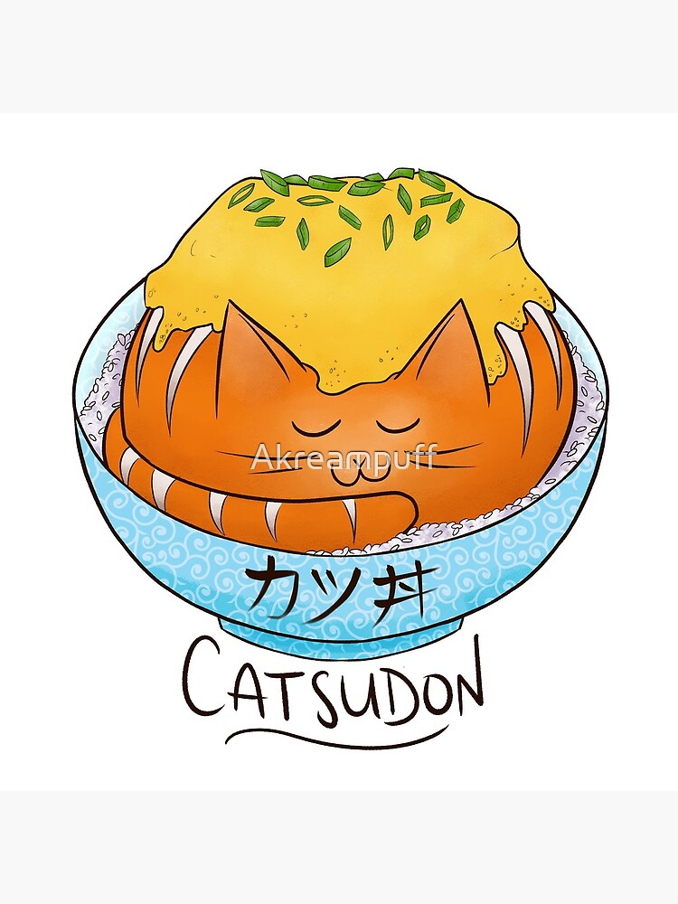 "Catsudon" Poster by Akreampuff | Redbubble