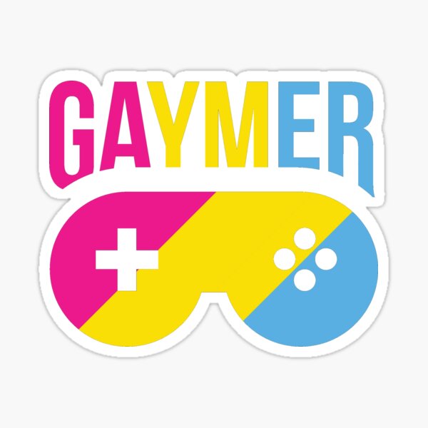 "Pansexual Gaymer Logo" Sticker for Sale by Calmurion | Redbubble