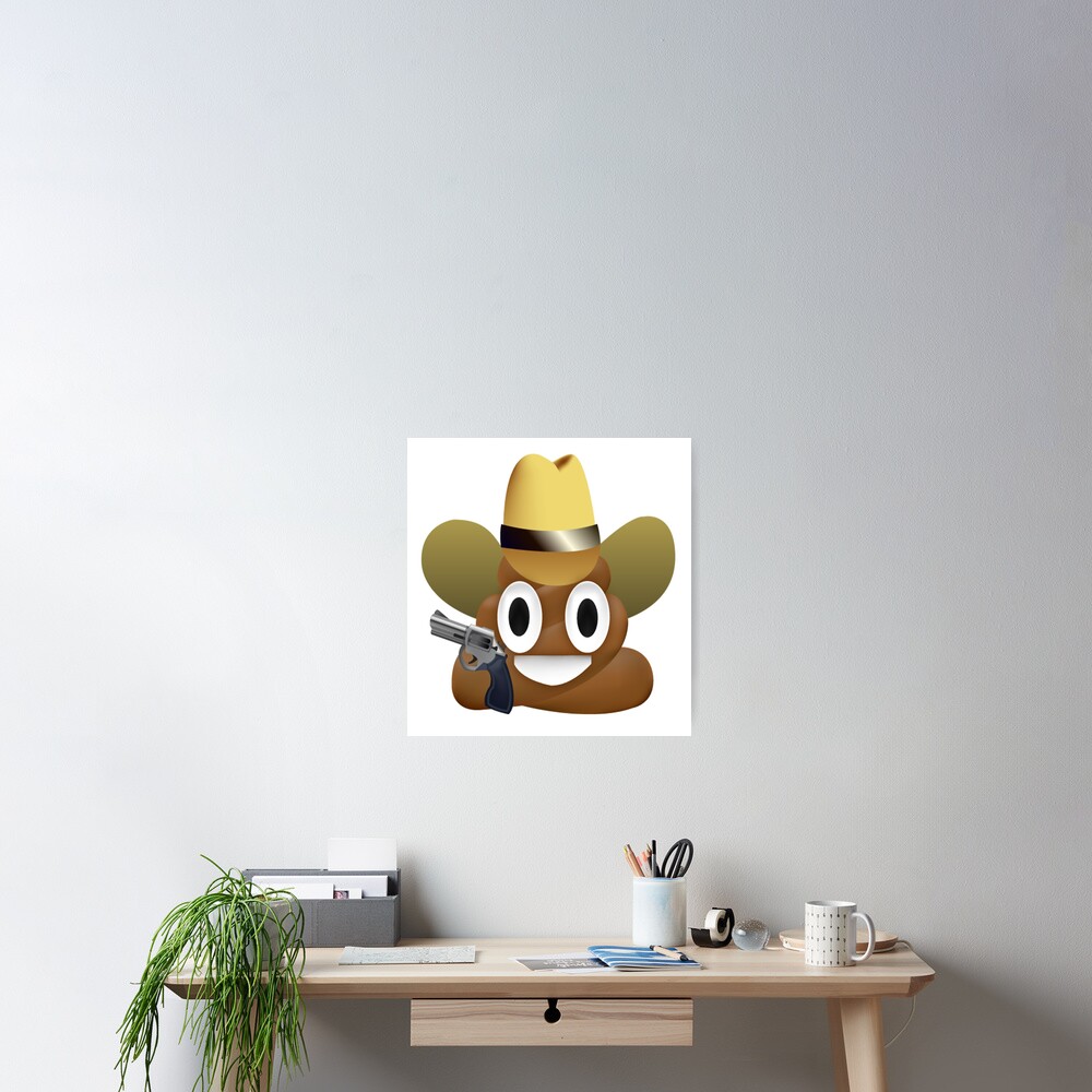 "Cowboy poop emoji" Poster by Pam069 | Redbubble