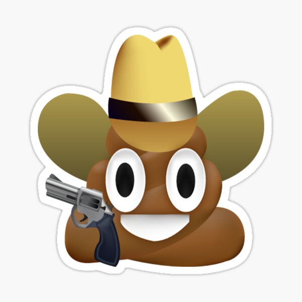 "Cowboy poop emoji" Sticker for Sale by Pam069 | Redbubble
