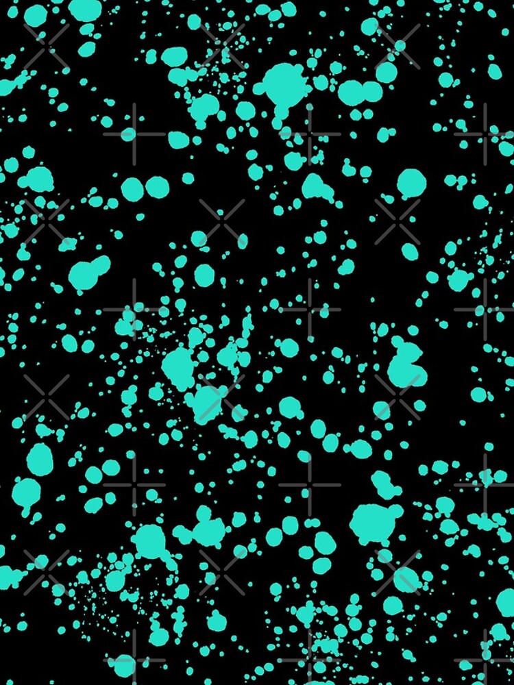 "Neon cyan paint splashes on black background." iPhone Case for Sale by ...