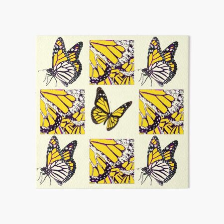 " YELLOW MONARCH BUTTERFLY IDENTIFICATION CHART " Art Board Print for ...