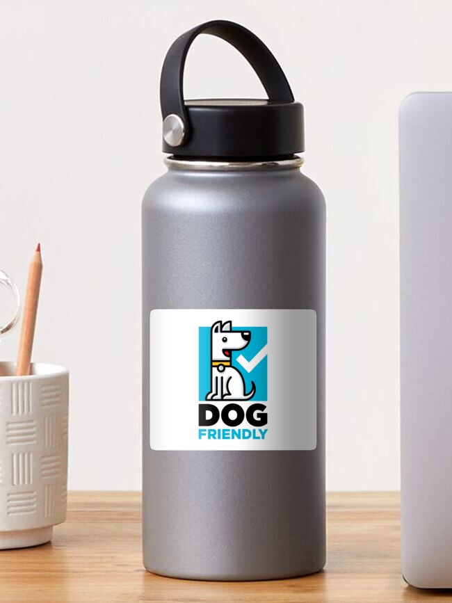 "Dog Friendly" Sticker for Sale by balustore | Redbubble