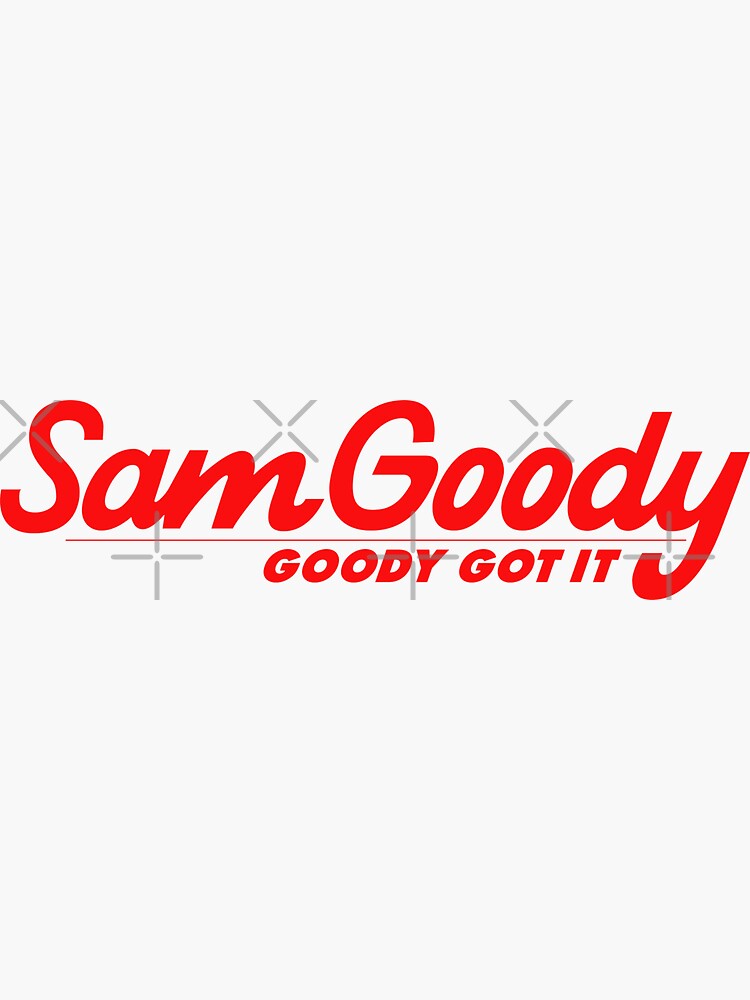 "Sam Goody 90s Logo" Sticker by fandemonium | Redbubble
