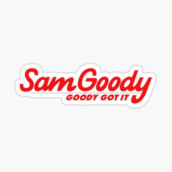 "Sam Goody 90s Logo" Sticker by fandemonium | Redbubble