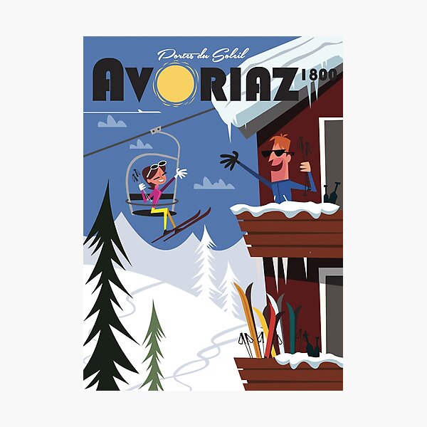 "Avoriaz Poster" Photographic Print for Sale by GAGodel | Redbubble