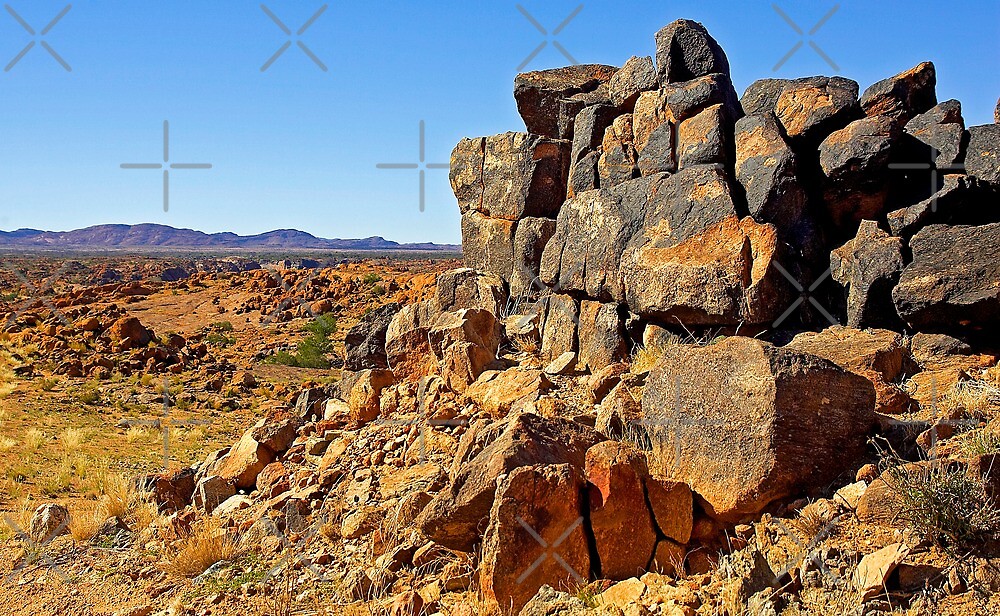 "Rocky outcrop above the Kalahari desert" by Rudi Venter | Redbubble