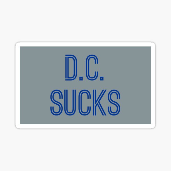"D.C. Sucks - Silver/Royal (Dallas)" Sticker for Sale by caknuck ...