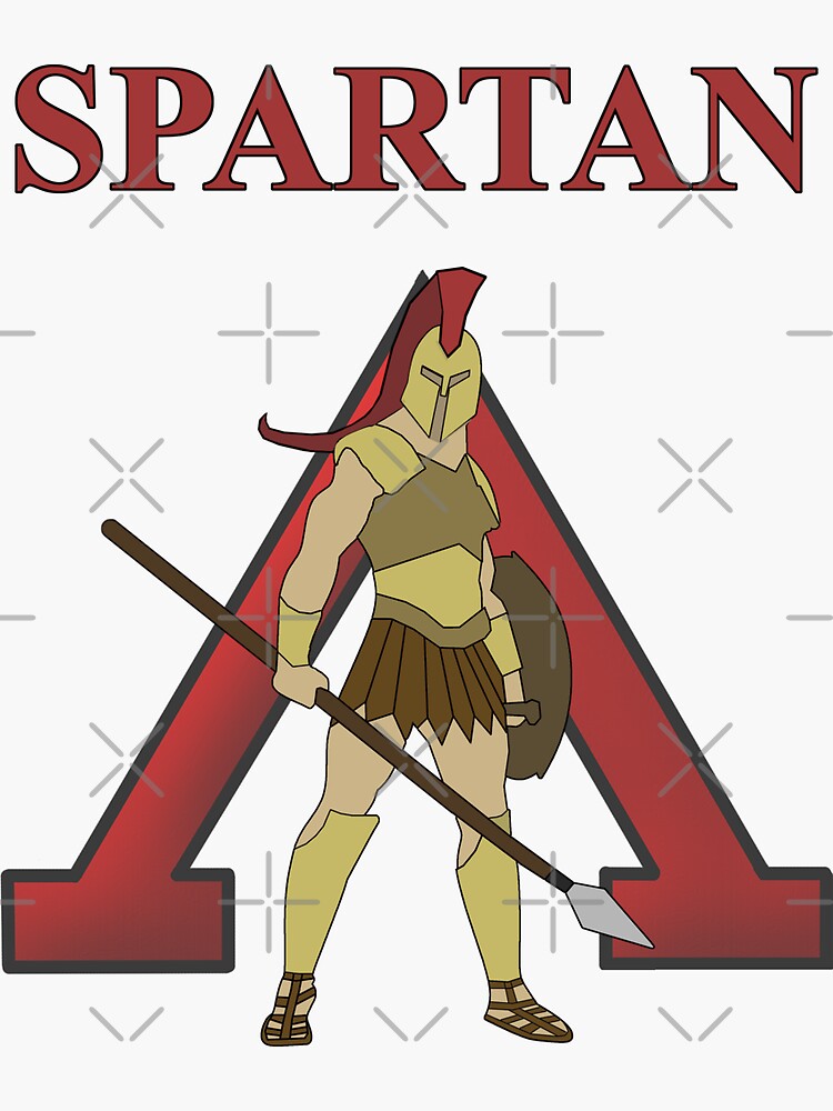 "Spartan Warrior Lambda of Sparta" Sticker by WarlordApparel | Redbubble