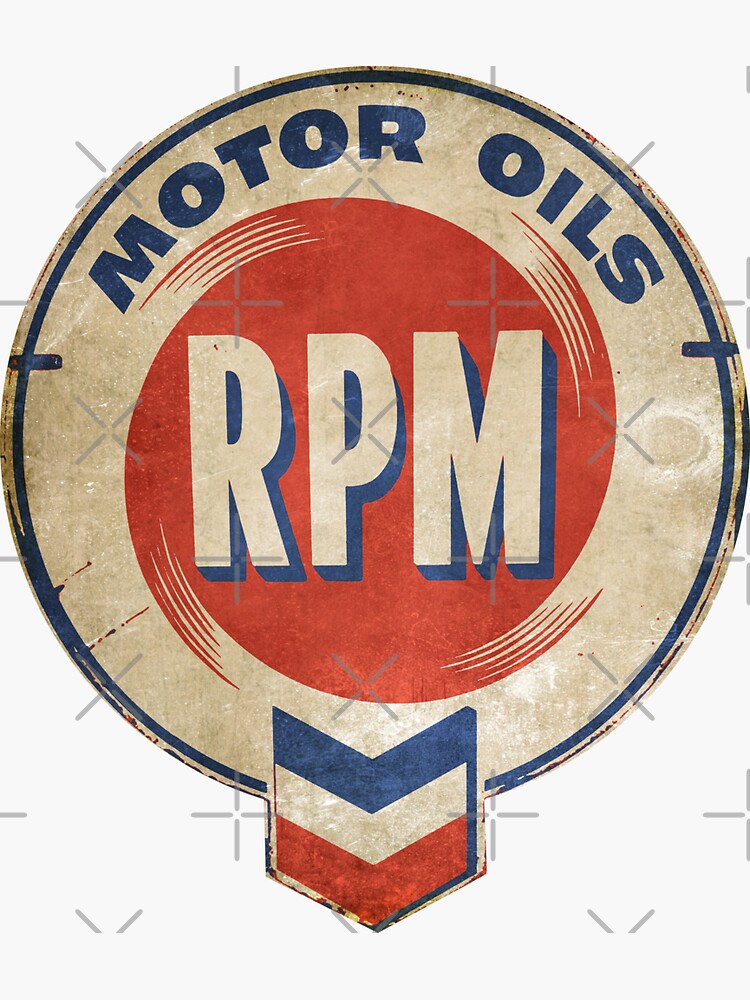 "RPM motor Oils" Sticker for Sale by BarnFindDave | Redbubble