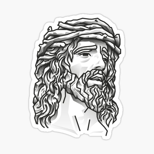 "Jesus Christ Face" Sticker for Sale by dresgonzalez13 | Redbubble