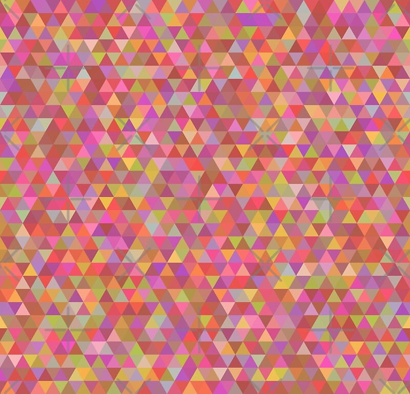 "Pantone Living Coral Triangle Tessellation Pattern " by Handstand365 ...