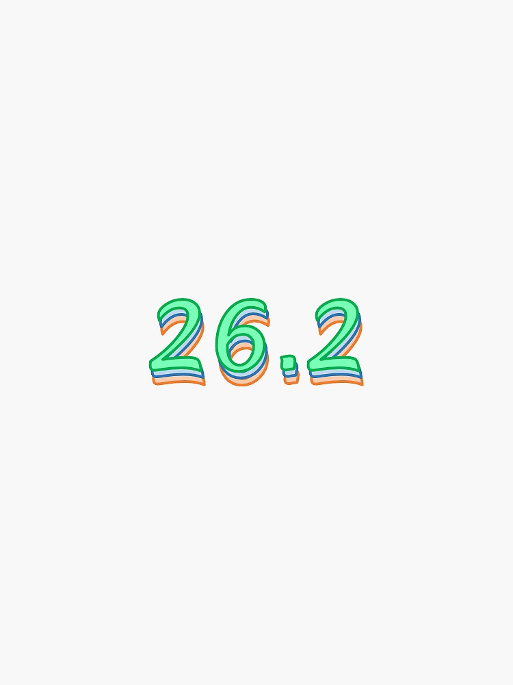 "26.2 marathon" Sticker for Sale by abigailsommer1 | Redbubble