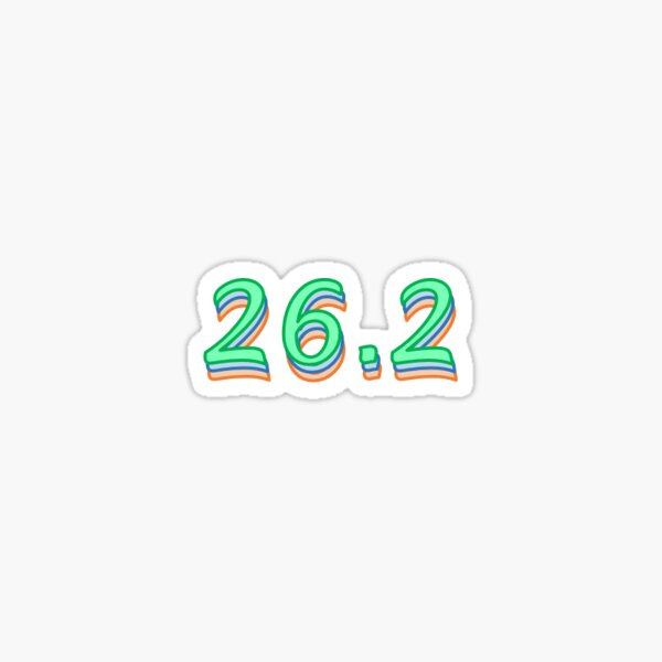 "26.2 marathon" Sticker for Sale by abigailsommer1 | Redbubble