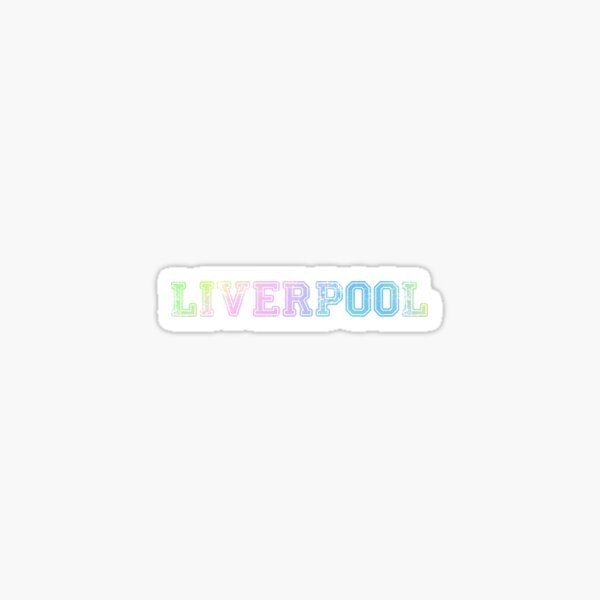 "Liverpool - Multicoloured faded letters" Sticker by qlobba | Redbubble