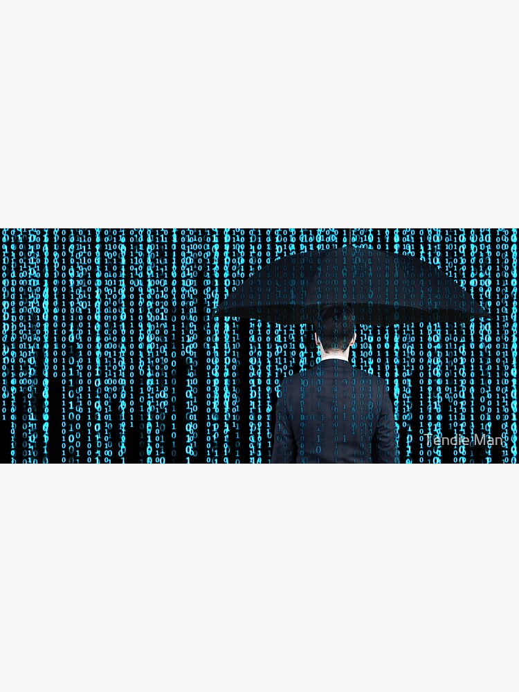 Cyber Security Binary Code Hacking Matrix Sticker By Tobyham1996 Redbubble