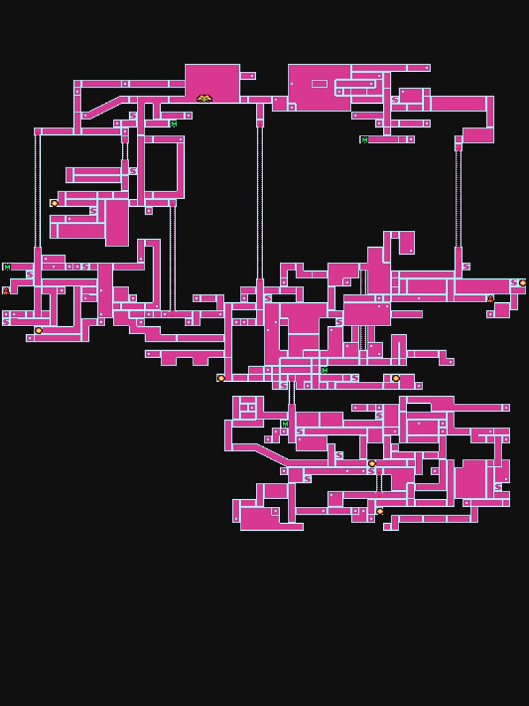 "Super Metroid Map of Zebes - Original Graphics" Essential T-Shirt for ...