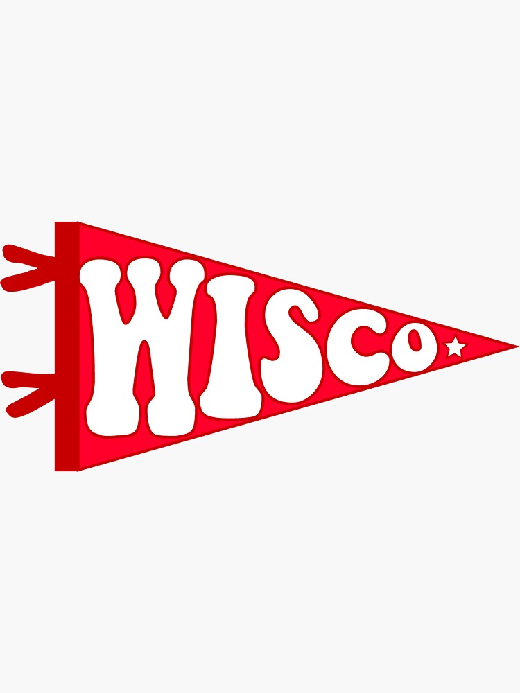 "Wisco Pennant" Sticker for Sale by livy-stickies | Redbubble