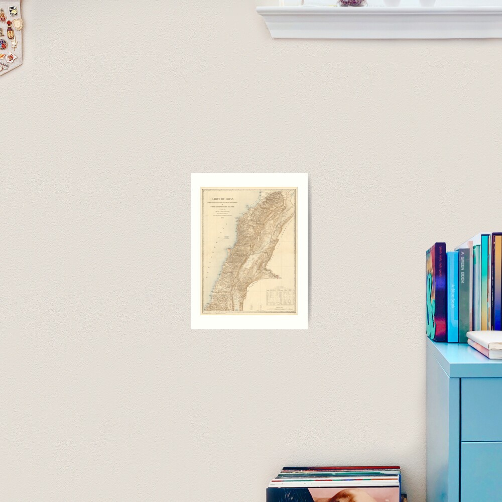 "Vintage Map of Lebanon (1862)" Poster for Sale by BravuraMedia | Redbubble