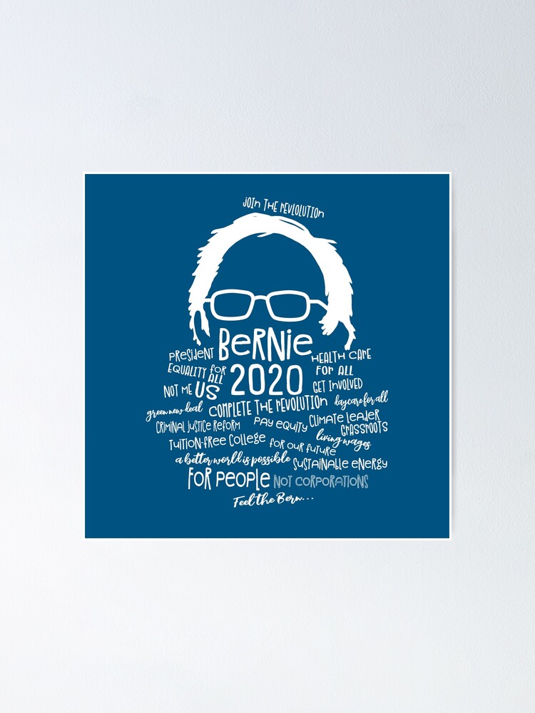 "Bernie 2020 Word Bubble" Poster by jitterfly | Redbubble