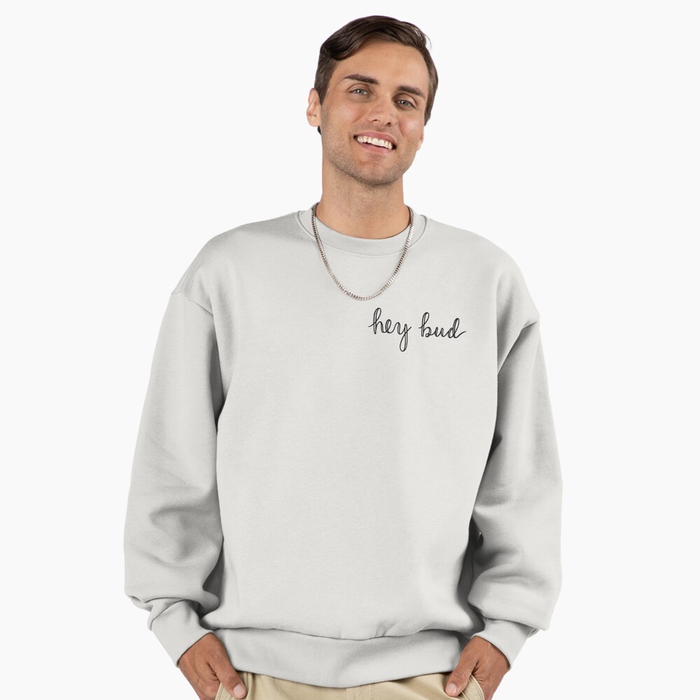 "Minimal Cursive Hey Bud" Sticker for Sale by breannehope | Redbubble