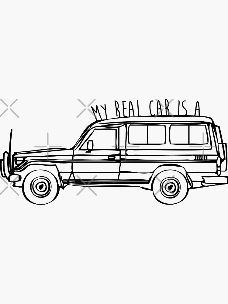 "My real car is a 1HZ Troopy" Sticker for Sale by troopygear | Redbubble